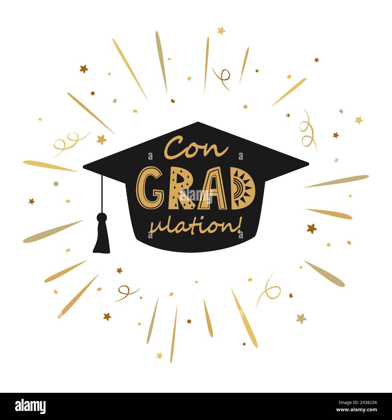 Congratulations on graduation, graduate cap with Congradulation ...