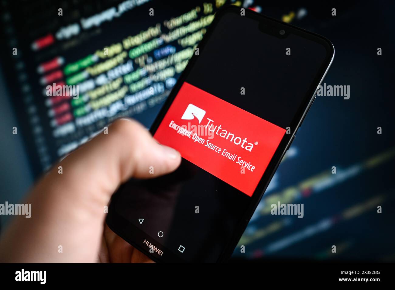 In this photo illustration the Tutanota logo is displayed on a ...