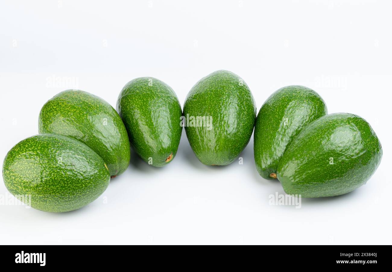 Clean green avocado vegetable isolated on white studio background Stock ...