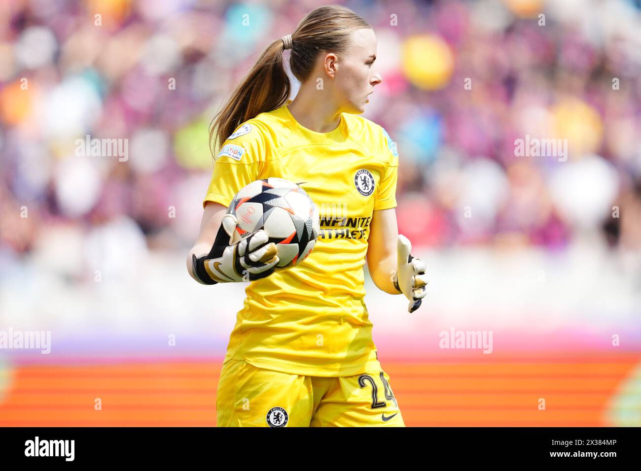 Barcelona, Spain. 20th Apr, 2024. Hannah Hampton of Chelsea and England ...