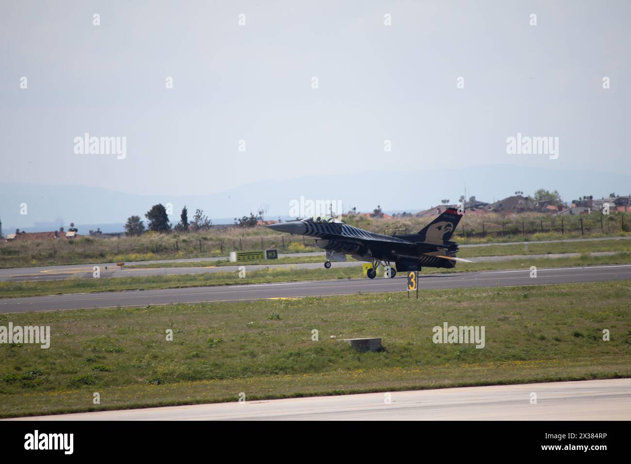 Istanbul, Atatürk Airport, Turkey- 28.04.2023 Solo Turk, Turkish F-16C ...