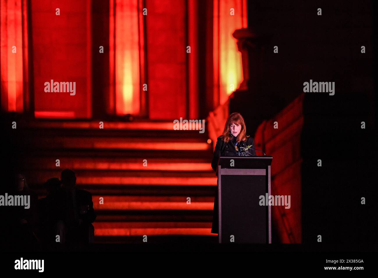 Governor of Victoria Professor Margaret Gardner AC speaks during ANZAC ...