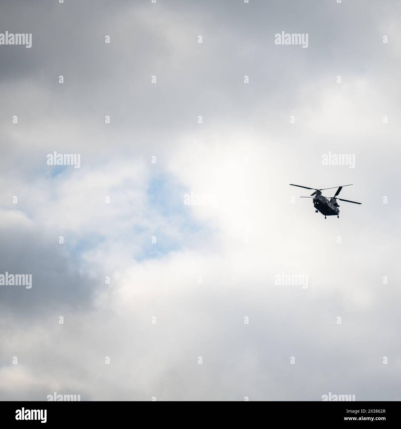 24th April 2024, Chinook Helicopter circling the skies around ...