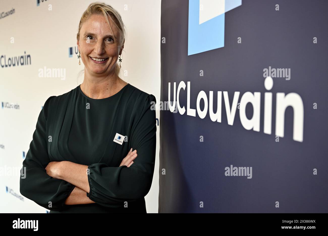 Louvain La Neuve, Belgium. 25th Apr, 2024. UCLouvain new rector ...