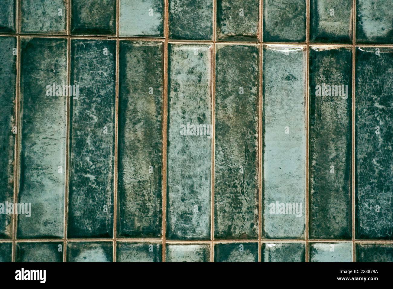 A pattern of modern vertical rectangular malachite tiles. Realistic ...