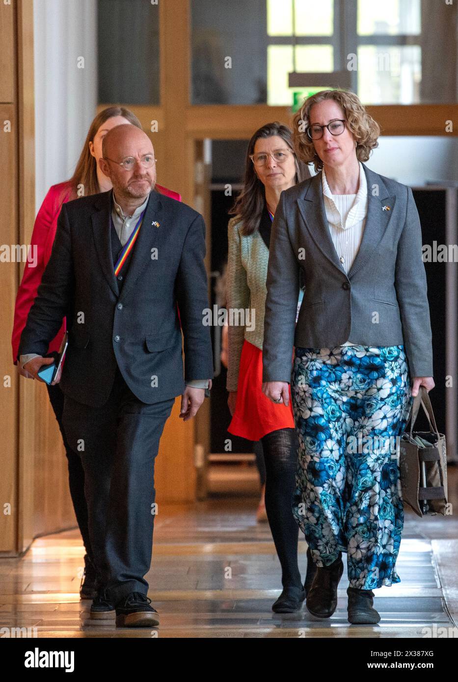 Scottish Green Party co-leaders Lorna Slater and Patrick Harvie at the ...