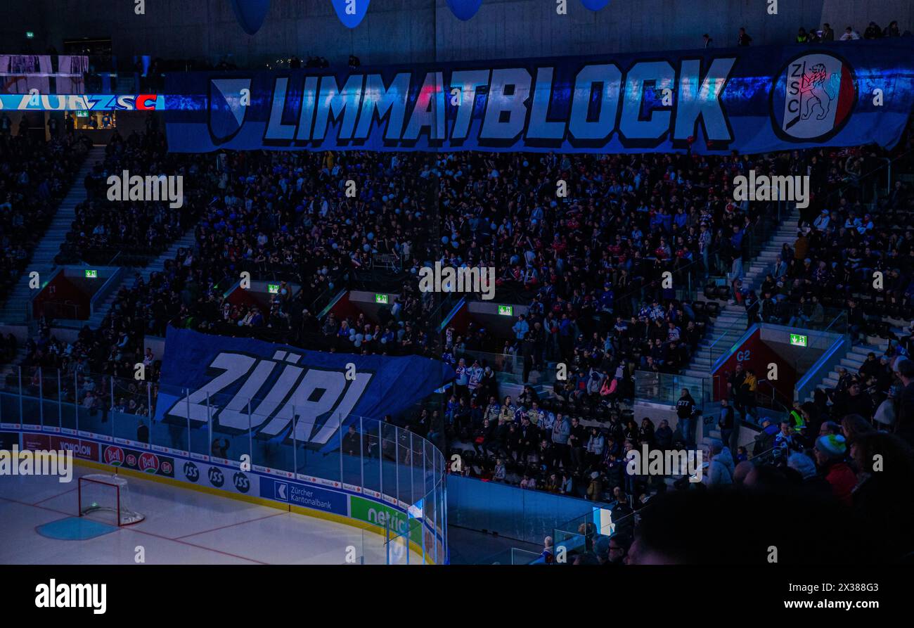 Zum ersten Zürcher Derby in der neuen Swiss Life Arena zeigen die ...