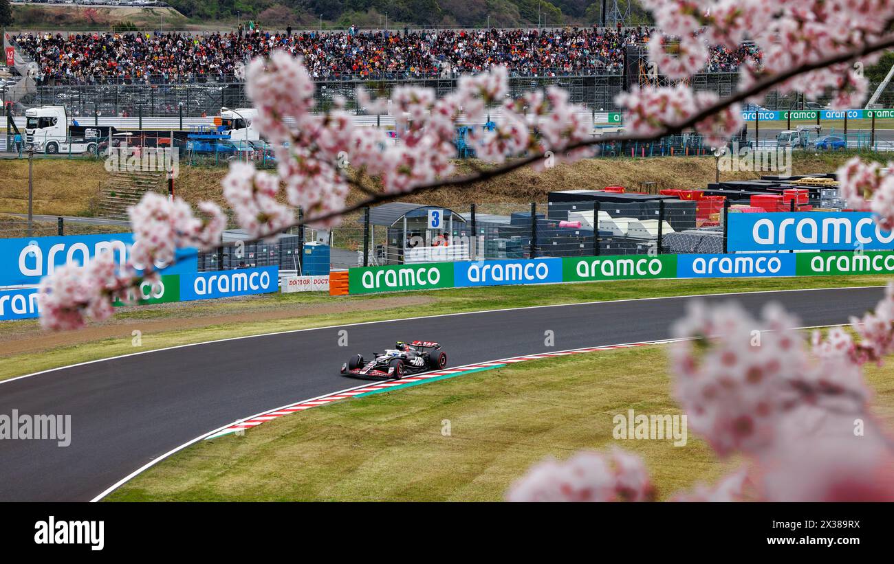 Suzuka Circuit, 5 April 2024: Nico Hulkenberg (GER) of the Haas F1 ...