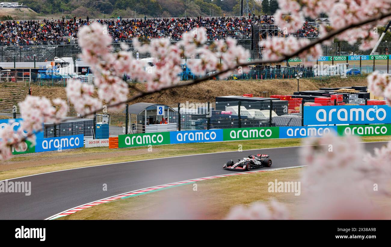 Suzuka Circuit, 5 April 2024: Kevin Magnussen (DEN) of the Haas F1 ...
