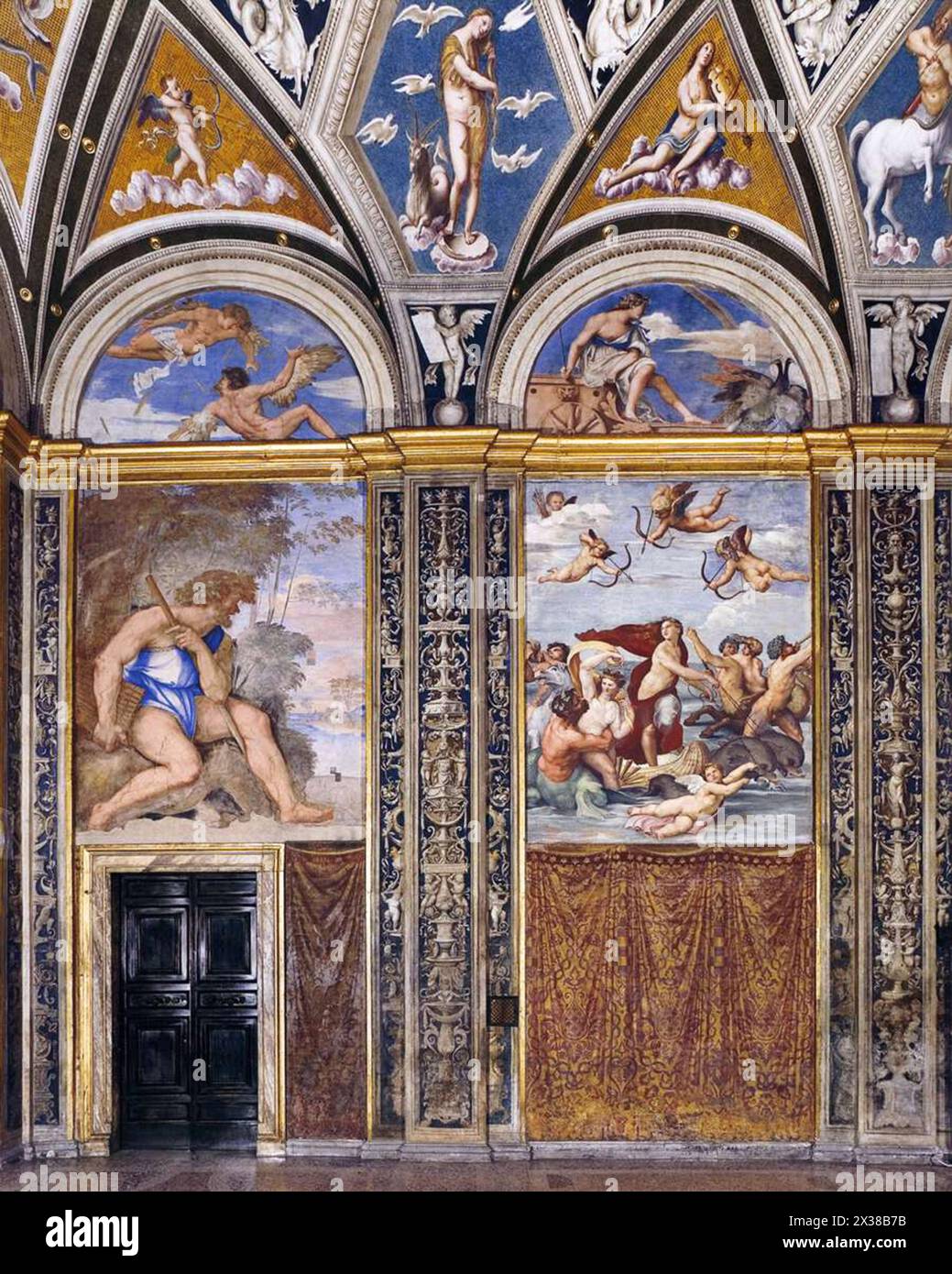 Sebastiano's Polyphemus next to Raphael's Galatea in the Villa ...