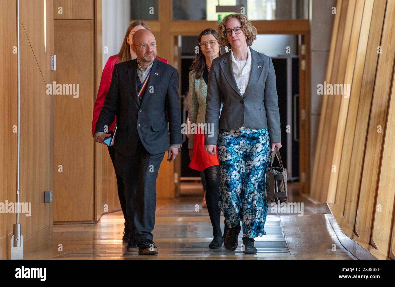 Scottish Green Party co-leaders Lorna Slater and Patrick Harvie at the ...