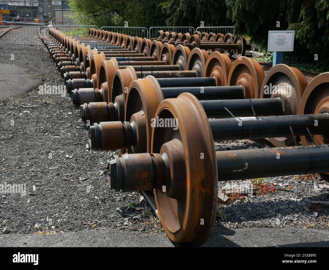 Train Wheel Sets Stock Photo - Alamy