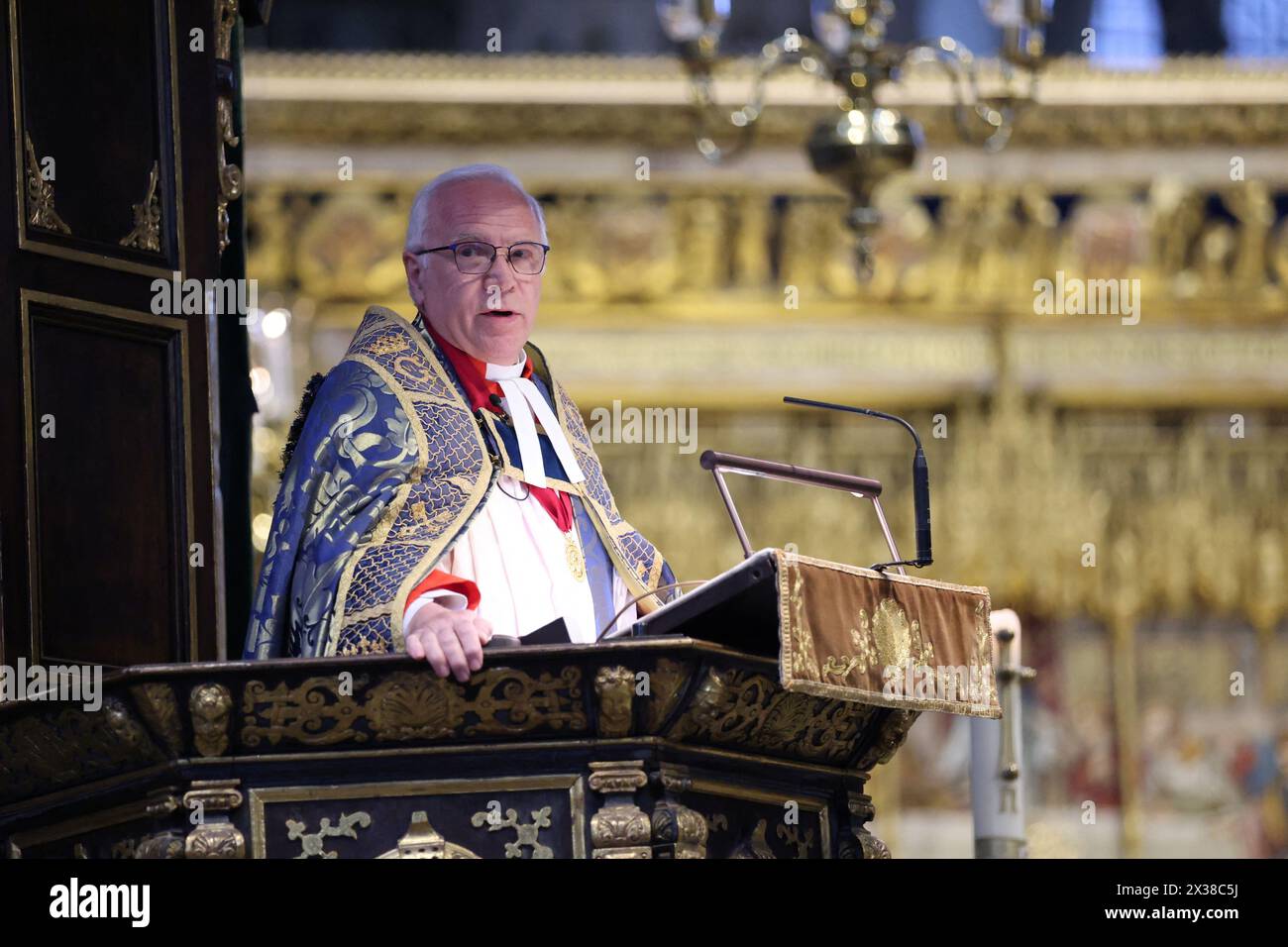 The Dean of Westminster Abbey, The Very Reverend Dr David Hoyle speaks ...