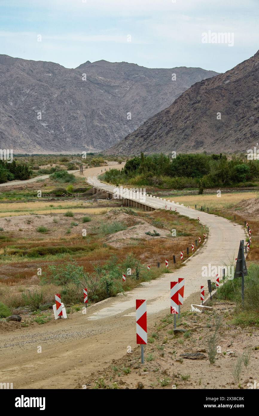 The single track, concrete bridge over the Fish River close to the ...