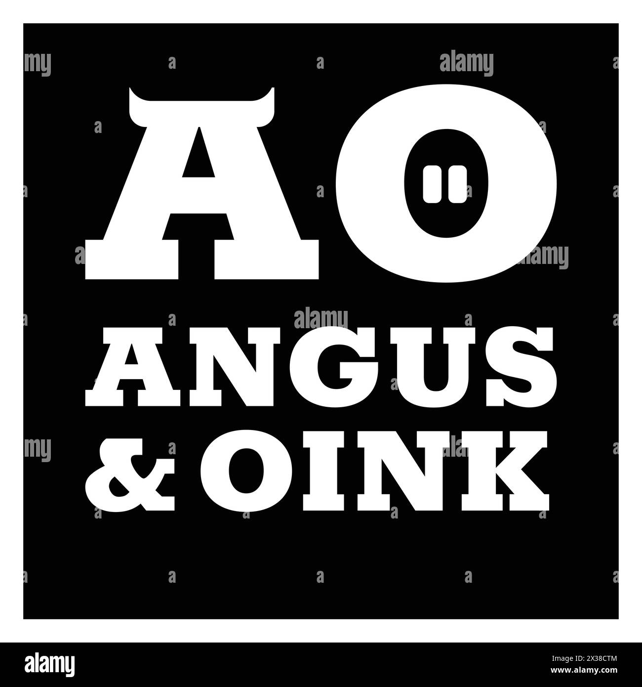 Angus and Oink vector logo Stock Vector Image & Art - Alamy
