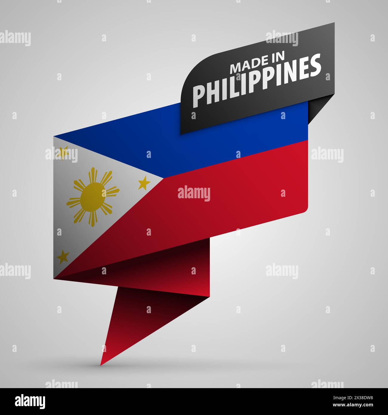 Made in Philippines graphic and label. Element of impact for the use ...