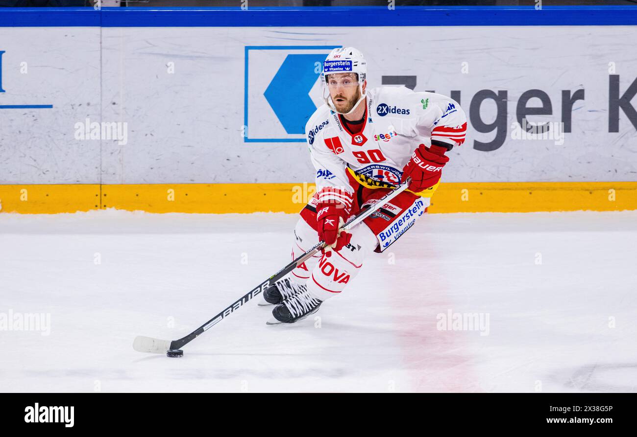 SC Rapperswil-Jona Lakers Stürmer #90 Jordan Schroeder während dem ...