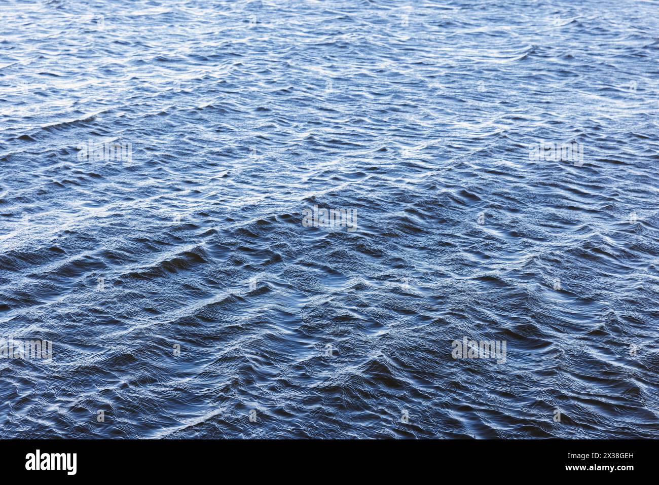 Deep blue sea water surface with ripple pattern, natural abstract ...