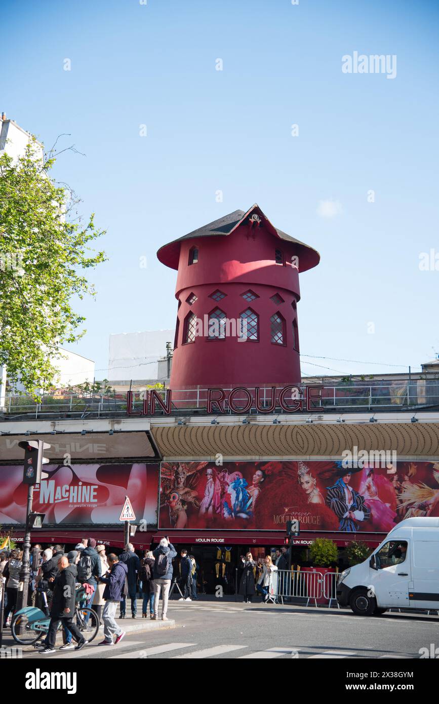 A view of the Moulin Rouge windmill after it lost his wings on April 25 ...