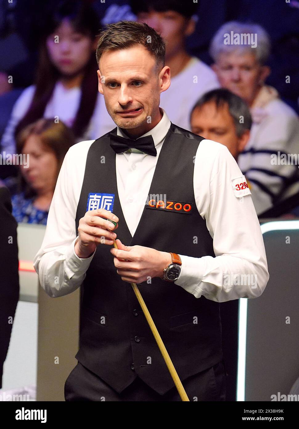 David Gilbert during their second round match against Robert Milkins ...