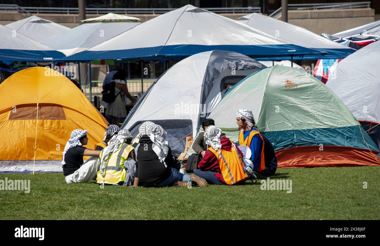 Cambridge, Massachusetts, USA April 24, 2024. MIT students and non MIT ...