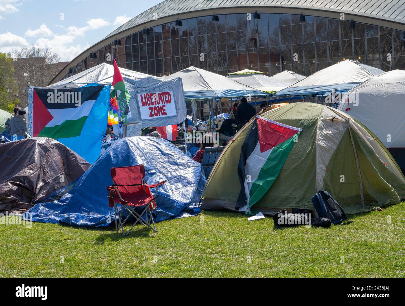 Cambridge, Massachusetts, USA April 24, 2024. MIT students and non MIT ...