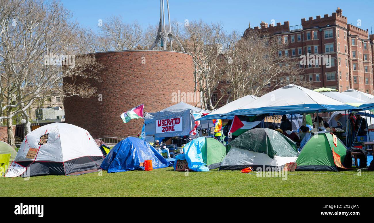 Cambridge, Massachusetts, USA April 24, 2024. MIT students and non MIT ...