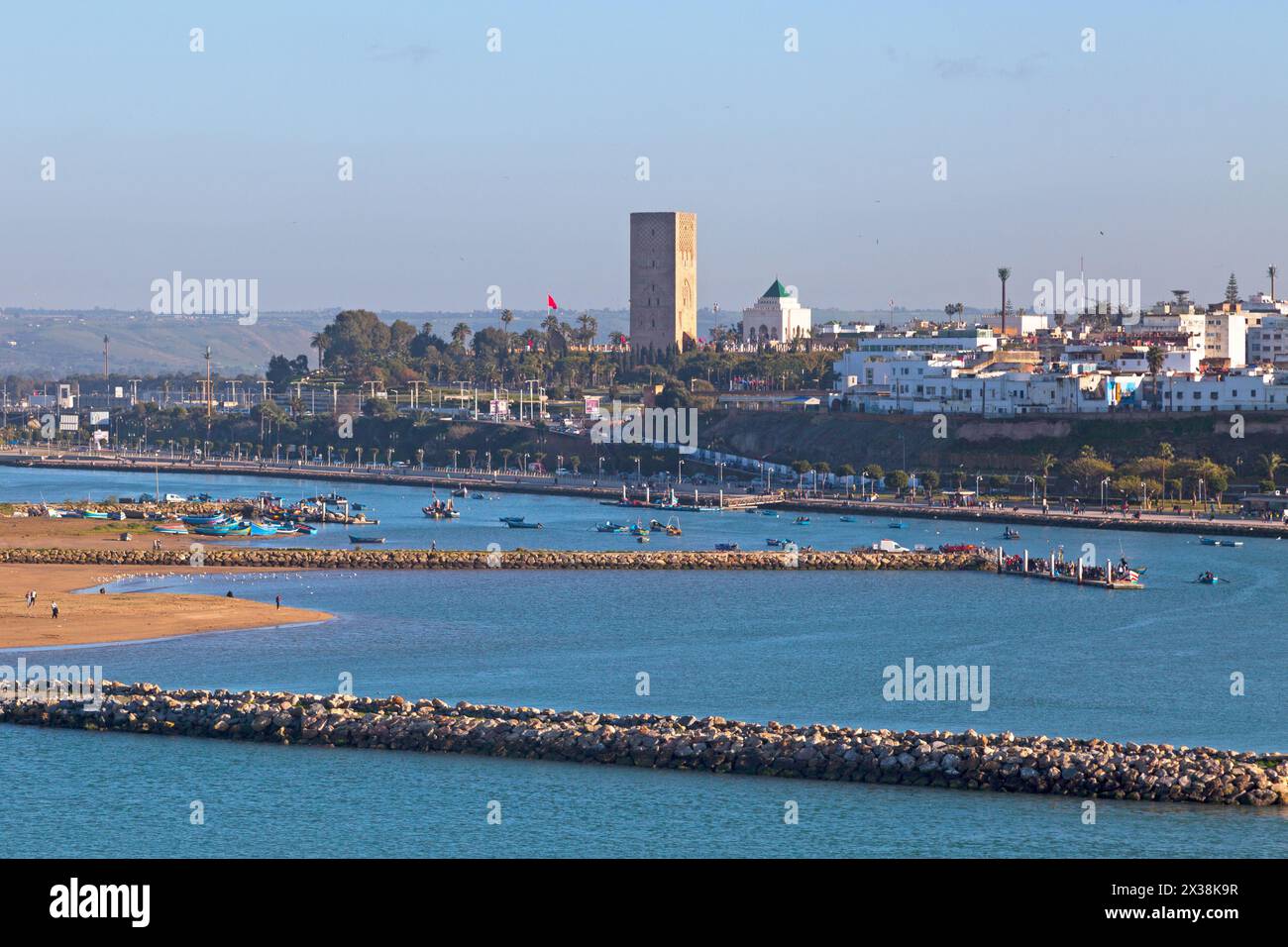 The River Bou Regreg in Rabat with behind, the Yacoub al-Mansour ...