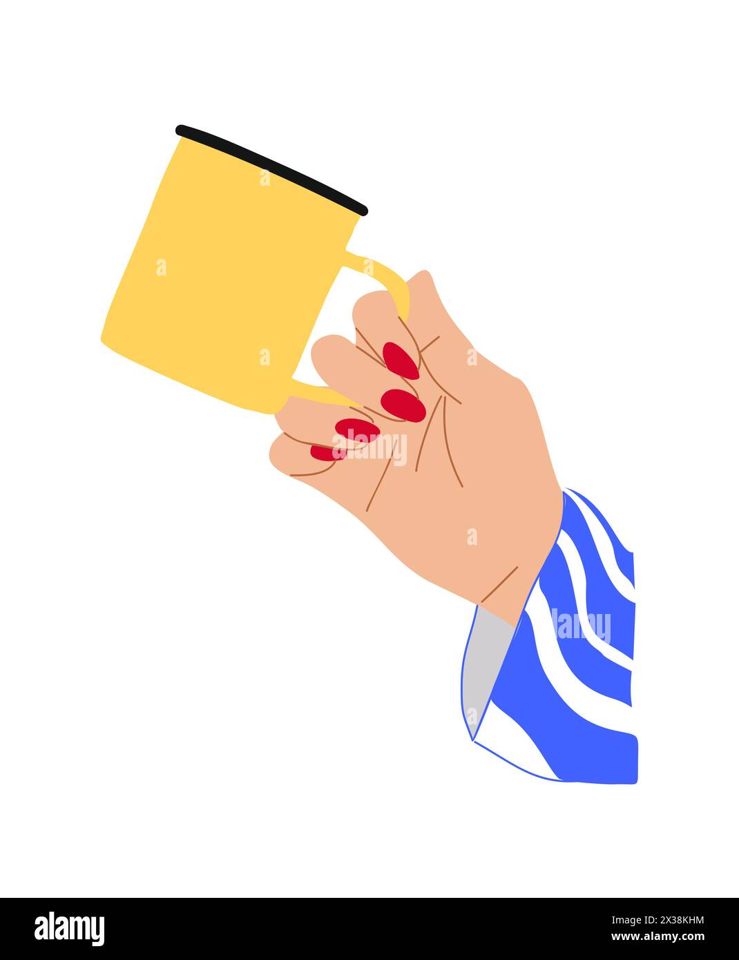 Female mug hot chocolate Stock Vector Images - Alamy