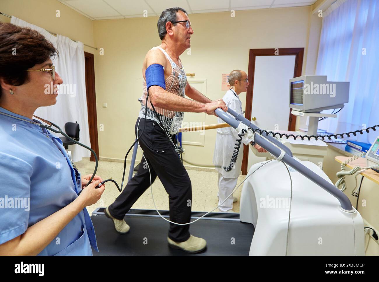Cardiac stress test, Hospital Donostia, San Sebastian, Gipuzkoa, Basque ...