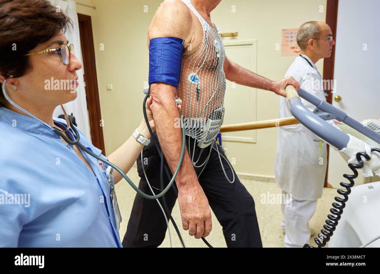 Cardiac stress test, Hospital Donostia, San Sebastian, Gipuzkoa, Basque ...