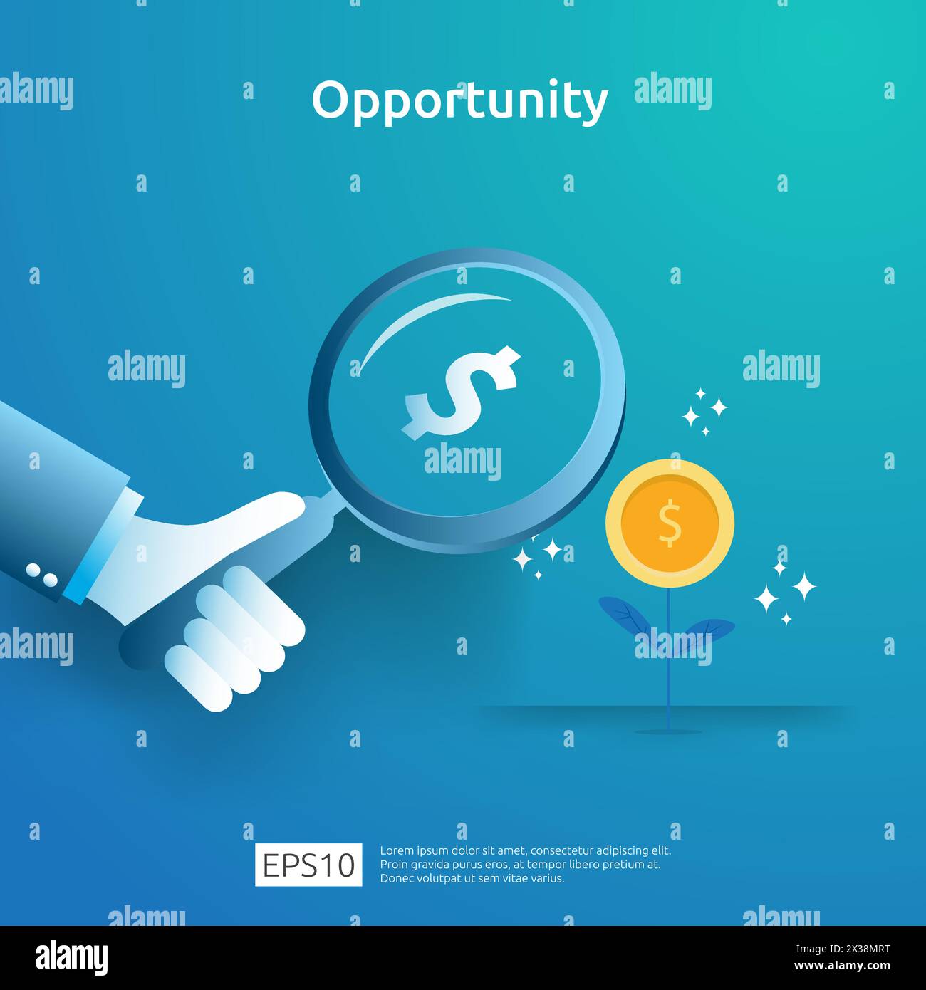 business idea analytic and opportunity research concept with increase ...