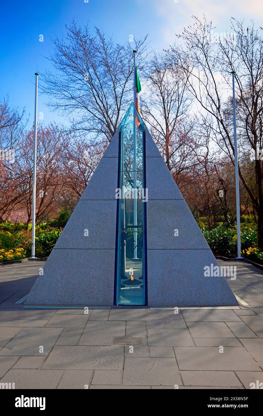 The contemporary National Memorial Monument in Merrion Square Gardens ...