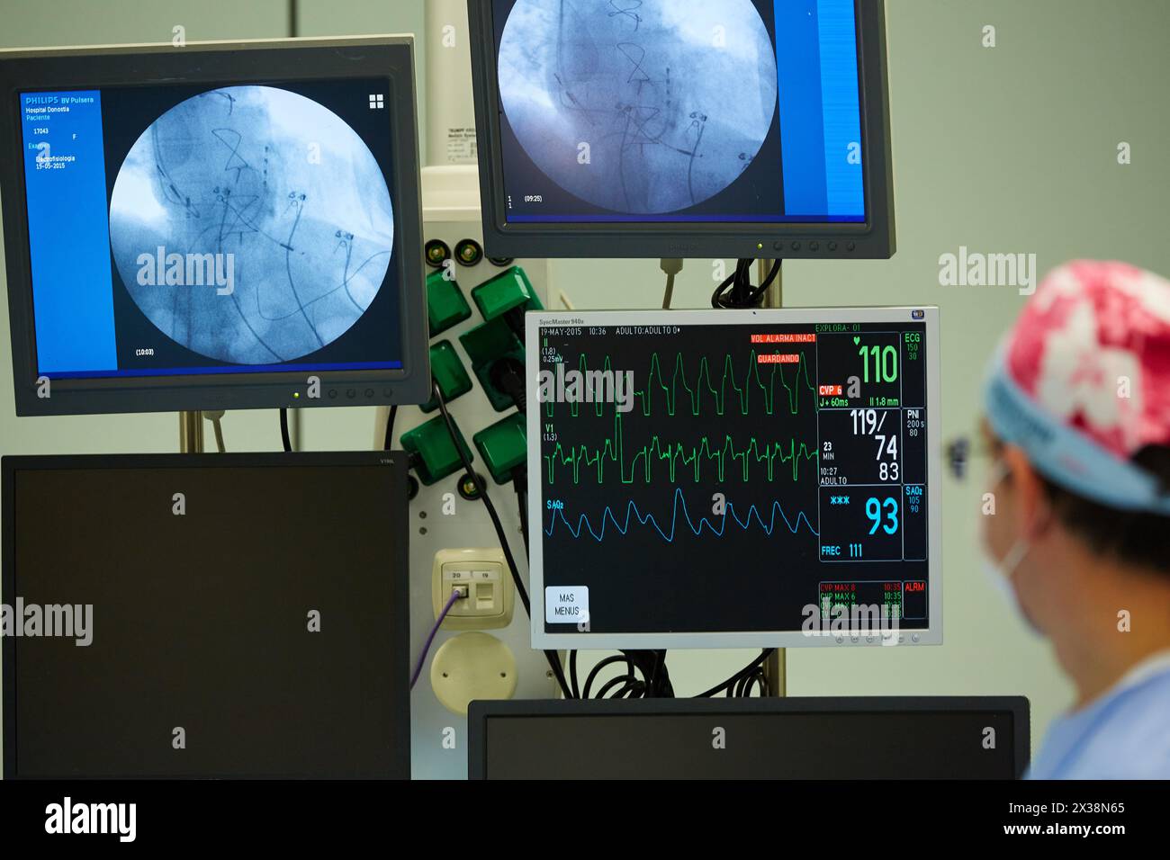 Operating room for placement of defibrillator. Intensive Care Unit ICU ...