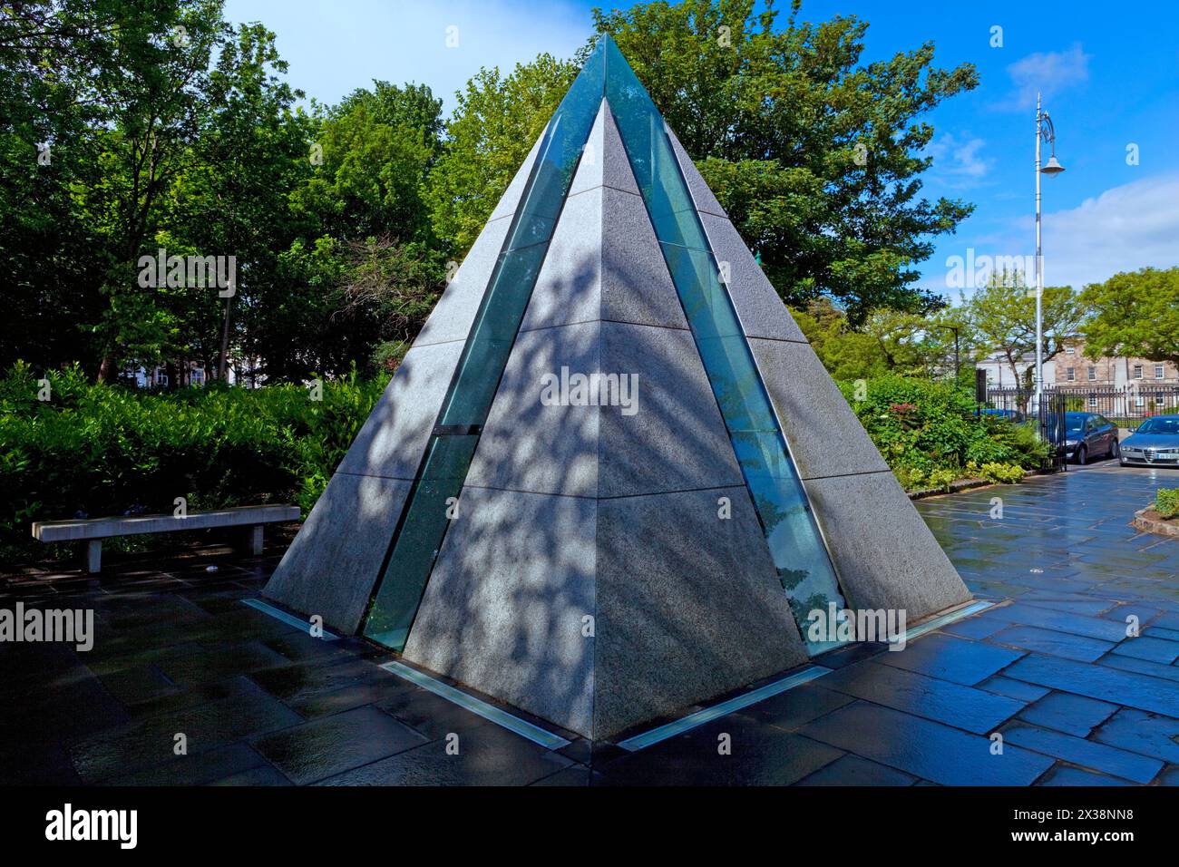The contemporary National Memorial Monument in Merrion Square Gardens ...