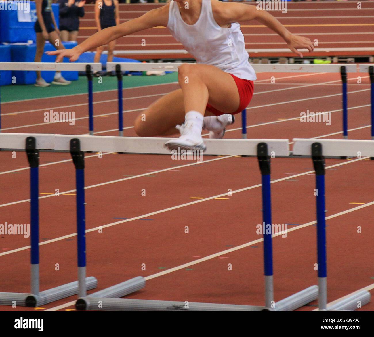 Female runner girl running jumping hi-res stock photography and images ...