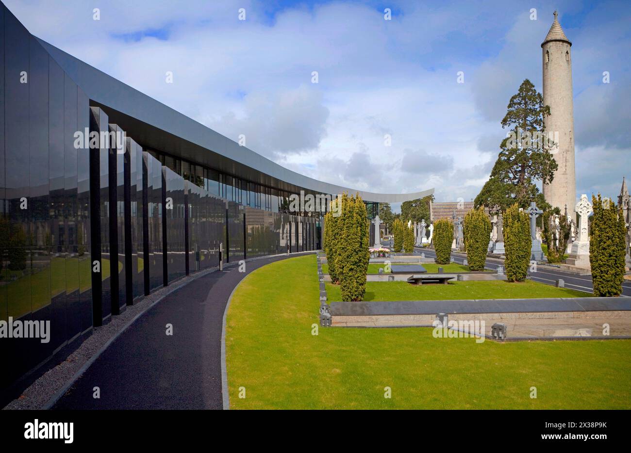 Glasnevin Cemetery Museum and the 19th century, mock round tower above ...