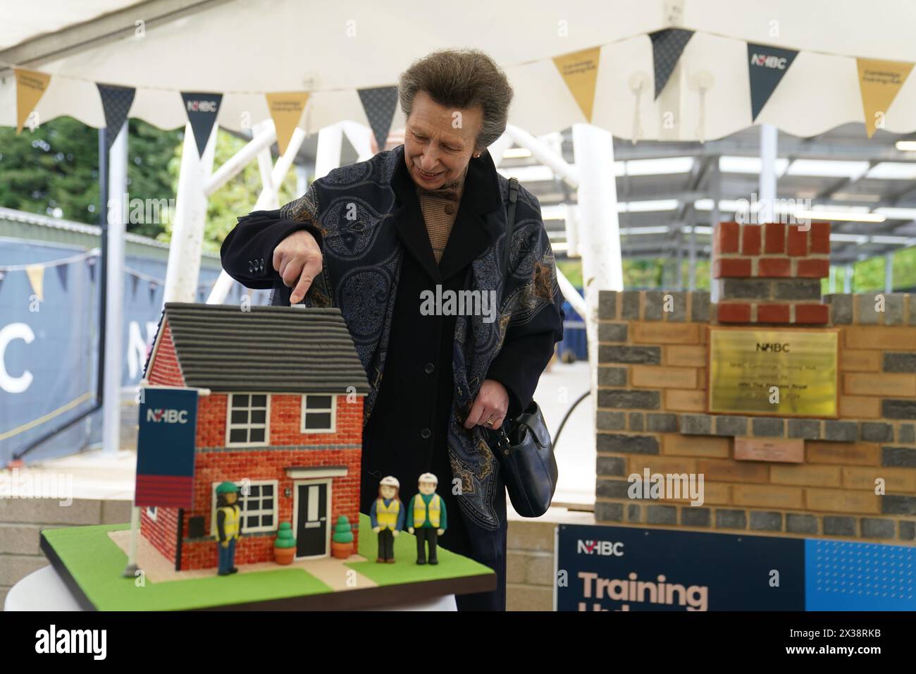 The Princess Royal during a visit to the NHBC Training Hub in Cambridge ...