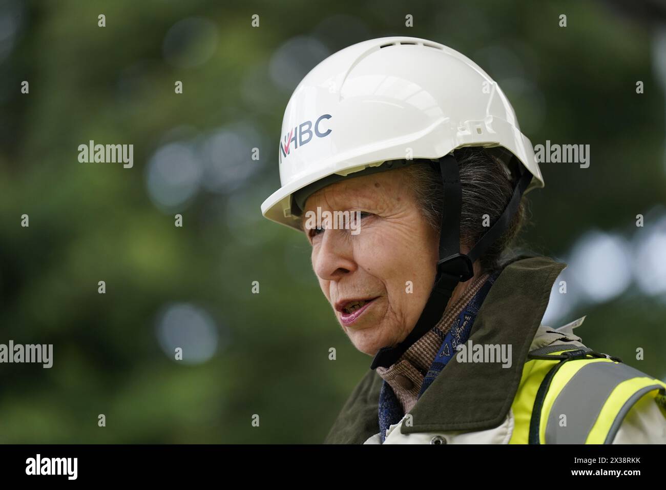 The Princess Royal during a visit to the NHBC Training Hub in Cambridge ...