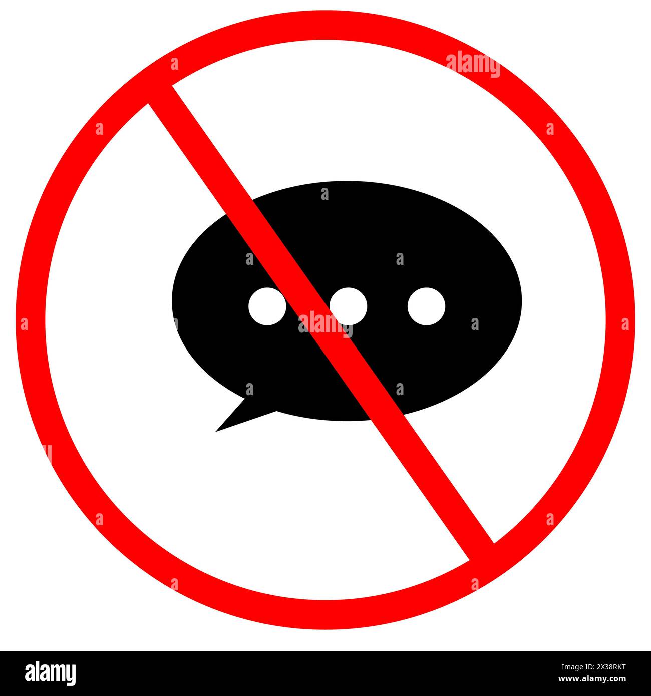 No comments allowed icon. comment prohibition sign. No comments icon or ...