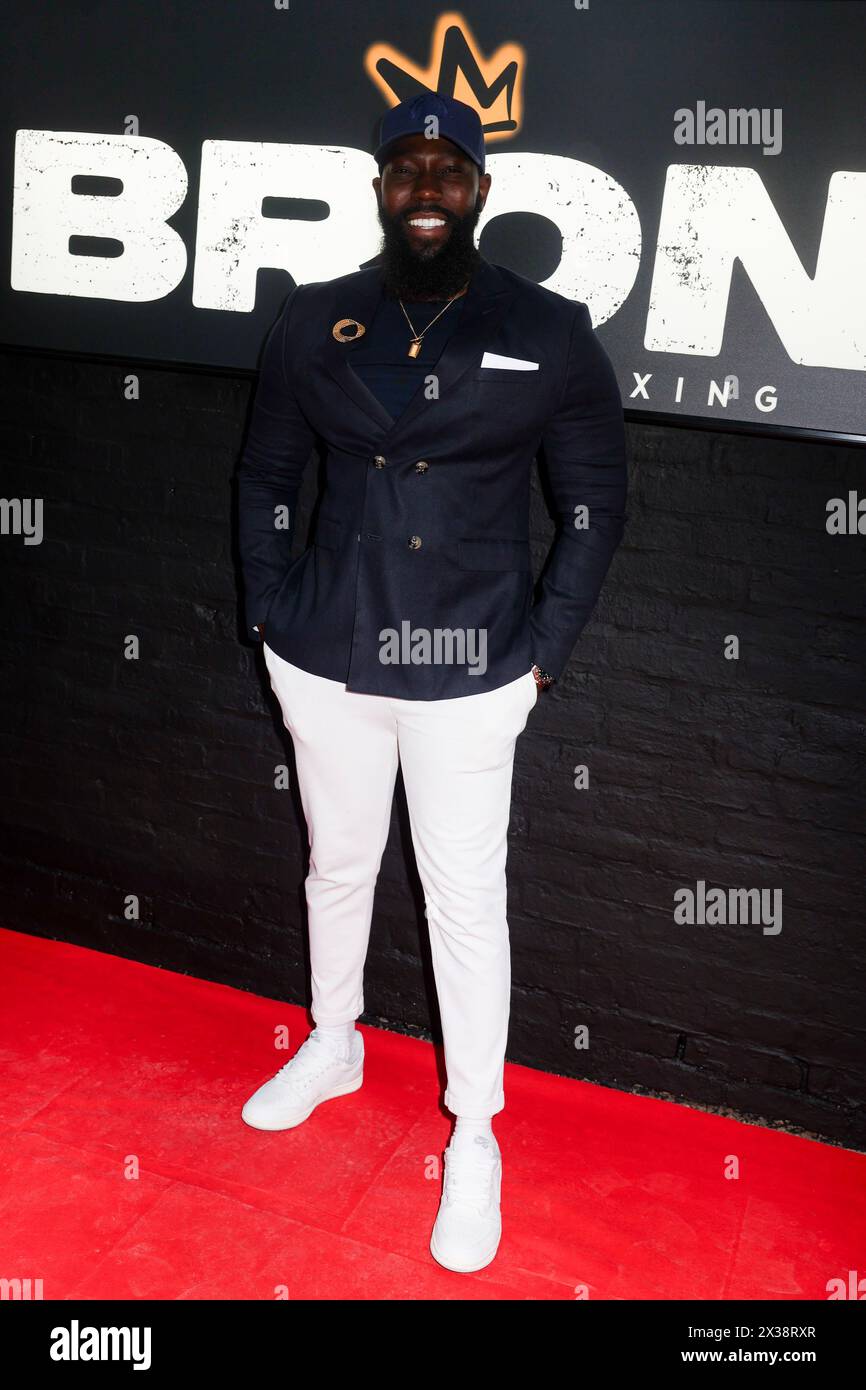 London, UK. 24th Apr, 2024. David Alorka attends the Bronx Boxing Club ...