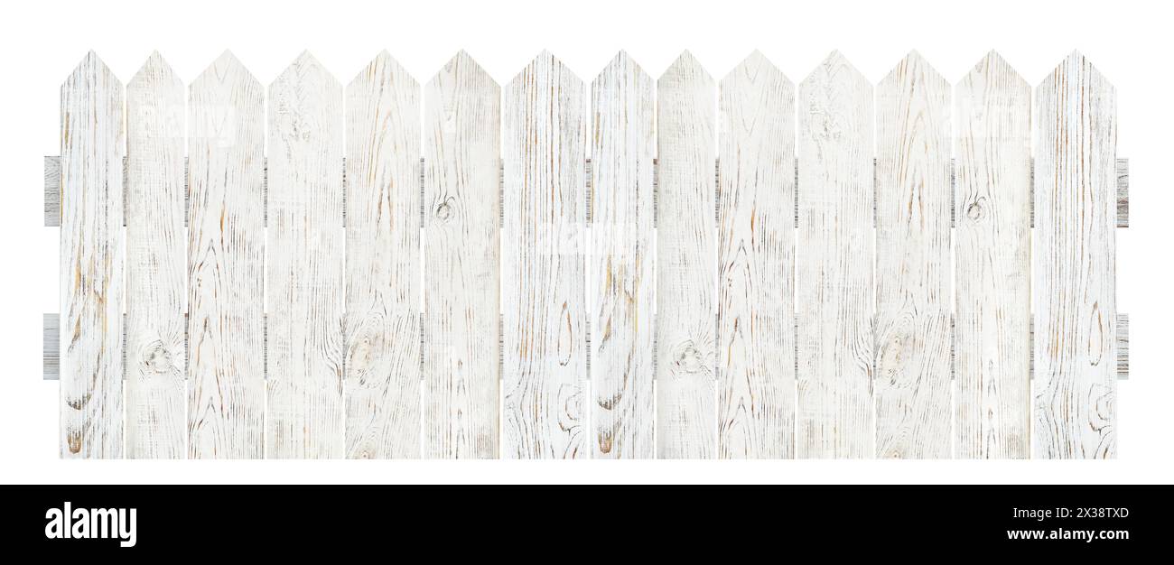 Wooden fence isolated on white. Enclosing structure Stock Photo - Alamy