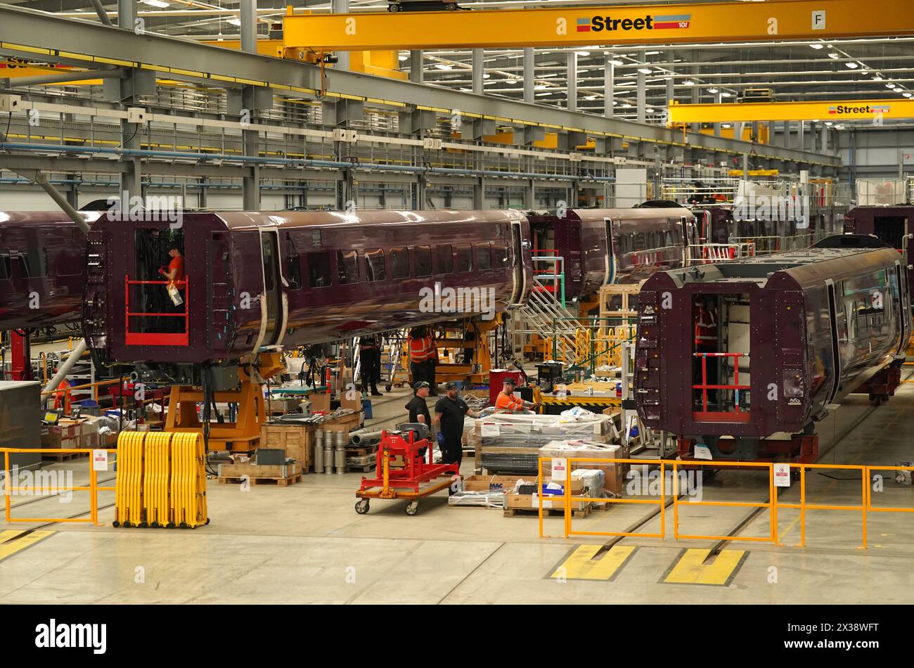A general view from inside the Hitachi rail manufacturing plant in ...
