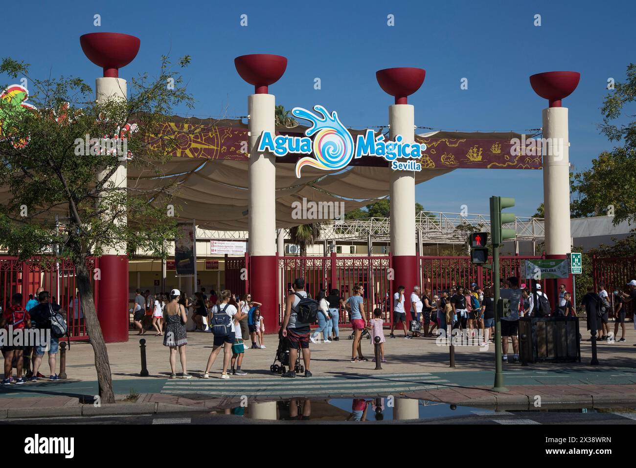 Seville: Agua Mágica water park at Magical Island Stock Photo - Alamy
