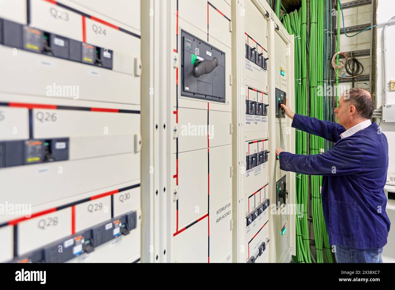 Worker indoor substation hi-res stock photography and images - Alamy