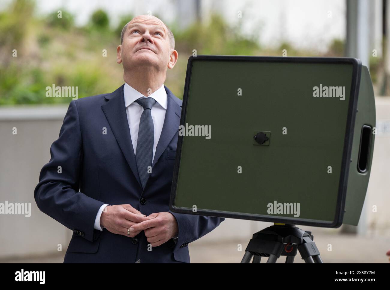 Wiesbaden, Germany. 25th Apr, 2024. Federal Chancellor Olaf Scholz (SPD ...