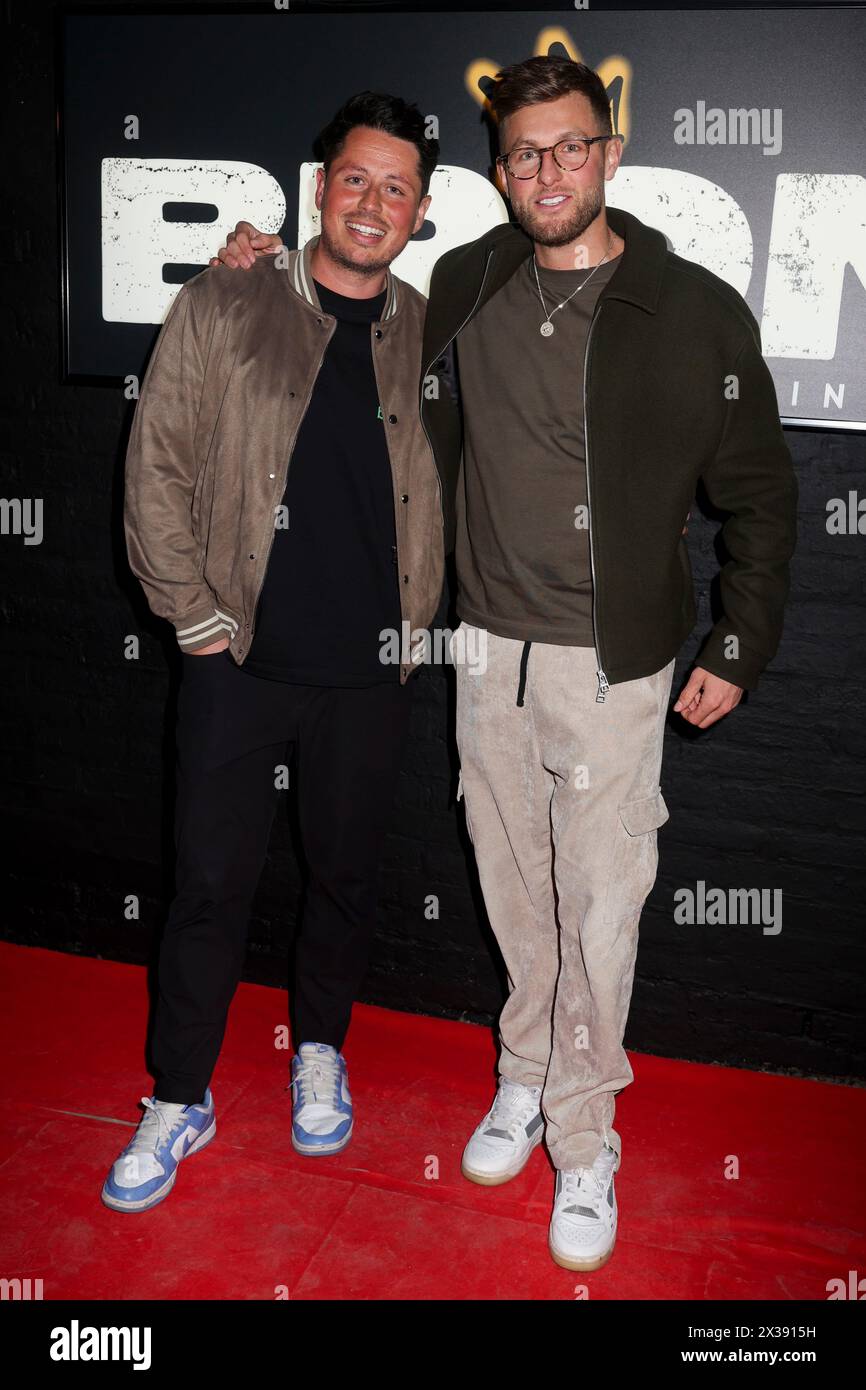 London, UK. 24th Apr, 2024. Sam Holmes and Harvey Armstrong attend the ...