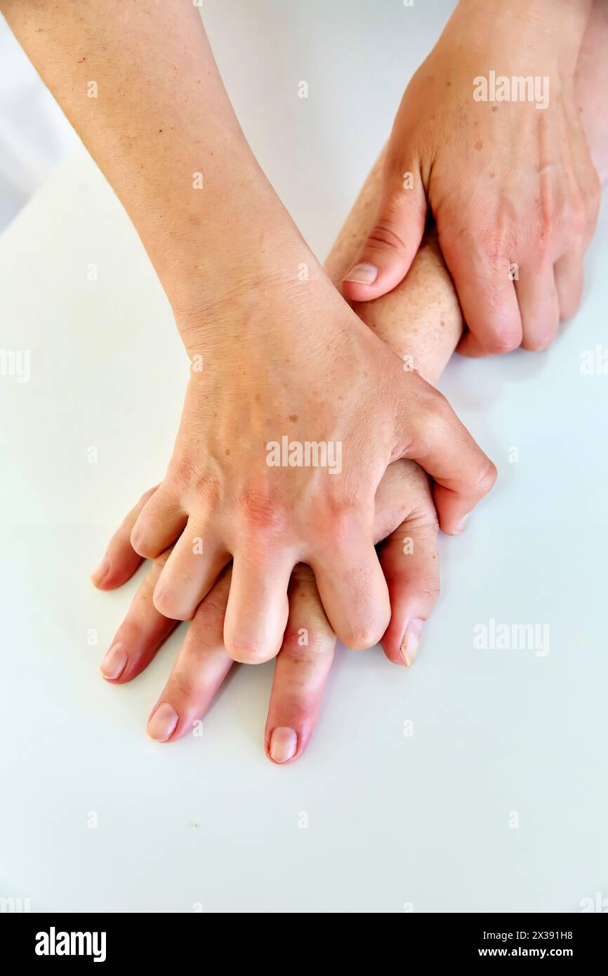 Occupational therapy, physiotherapy, hands: relaxing exercise ...