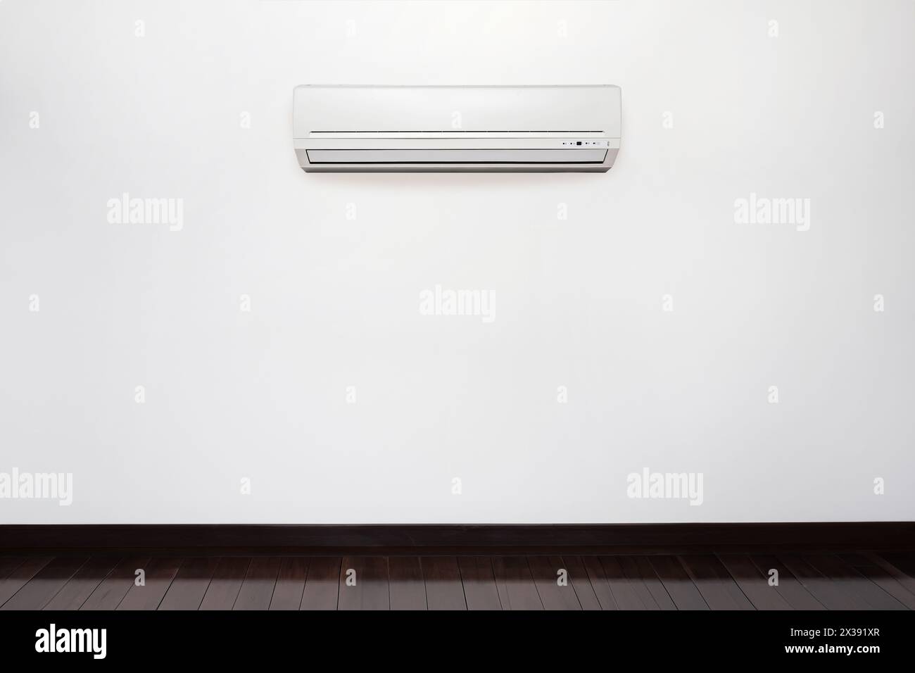 empty wall mounted white color inverter air conditioner Stock Photo - Alamy