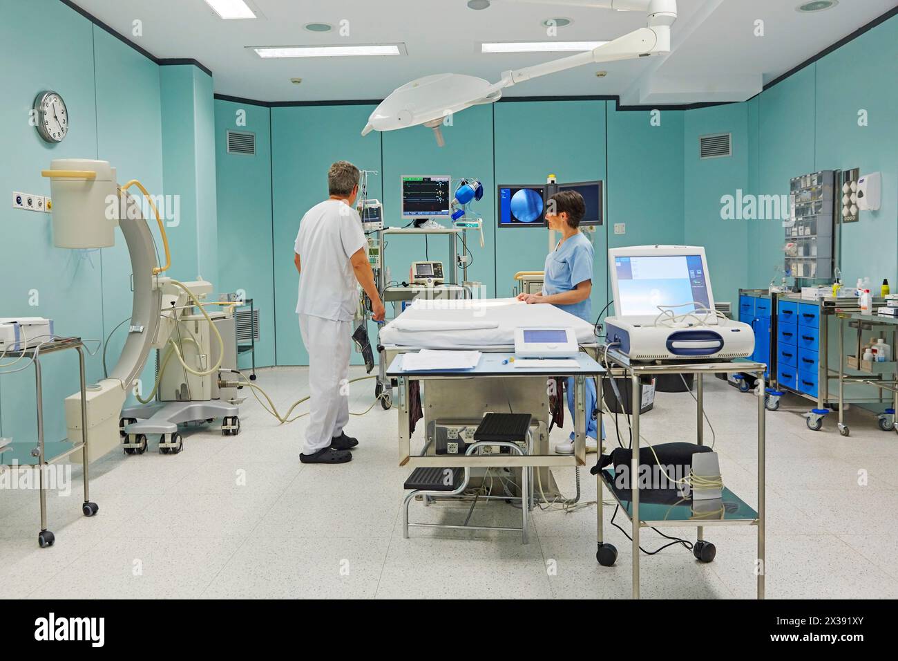 Operating room for cardiac pacemaker placement intensive care unit icu ...